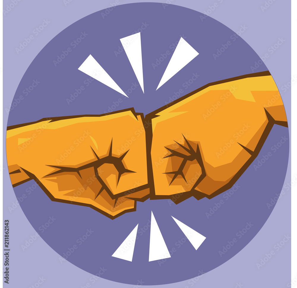 Fist bump Stock Illustration | Adobe Stock
