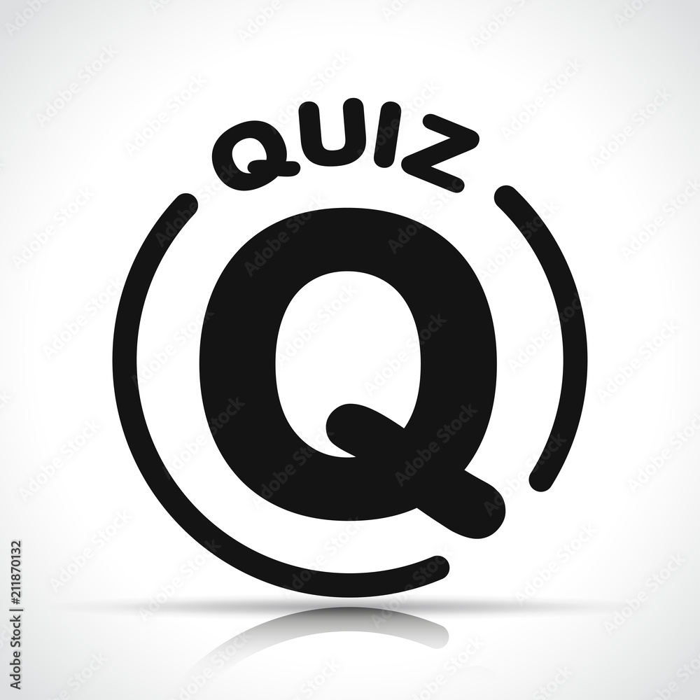 quiz icon on white background Stock Vector | Adobe Stock
