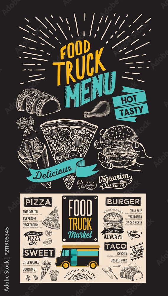 Food Truck Menu Design