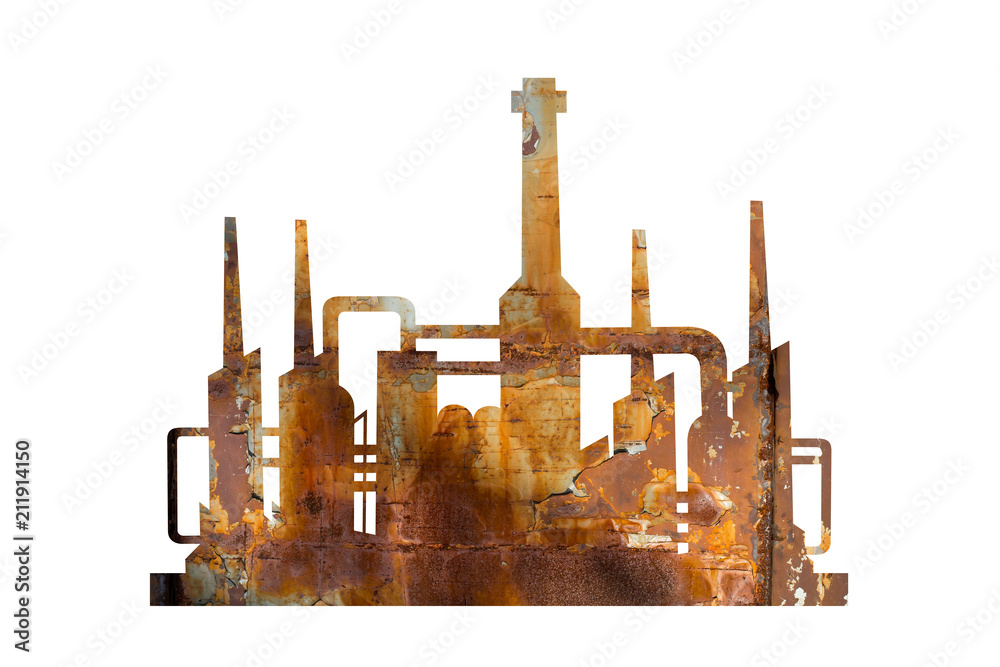 Old aged factory - corroded plant as metaphor of abandoned and ...