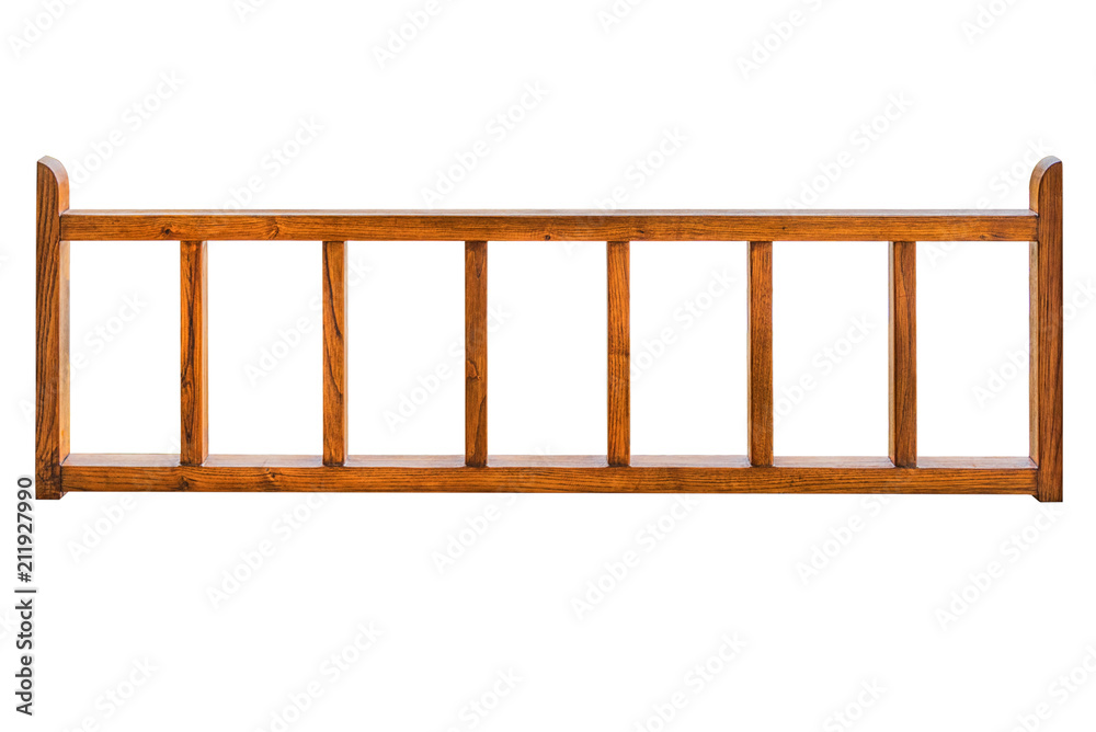 Wooden railing isolated on white background Stock Photo | Adobe Stock