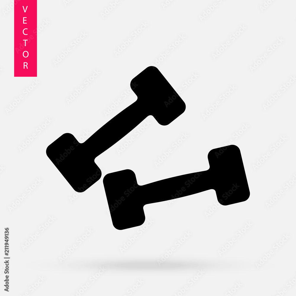 Dumbbell icon, vector Stock Vector | Adobe Stock