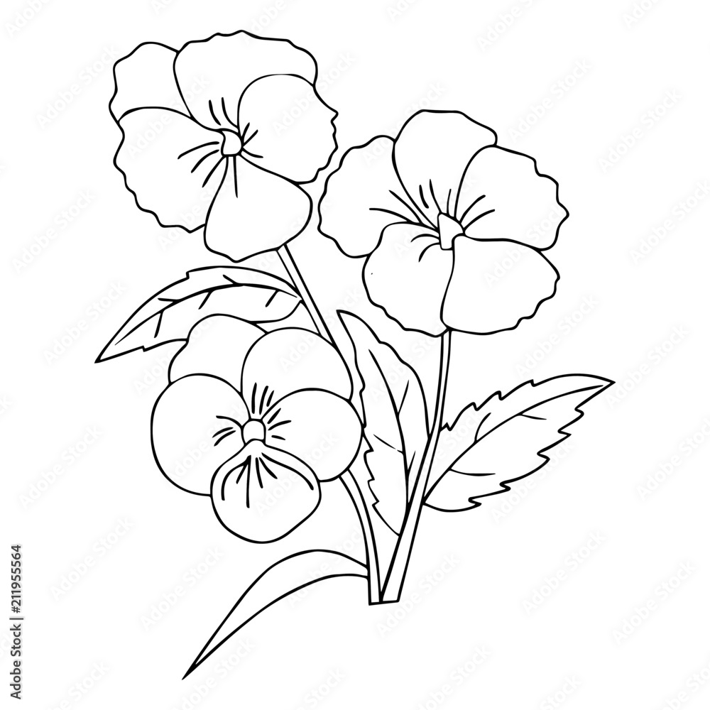 Flower cartoon illustration isolated on white background for children ...