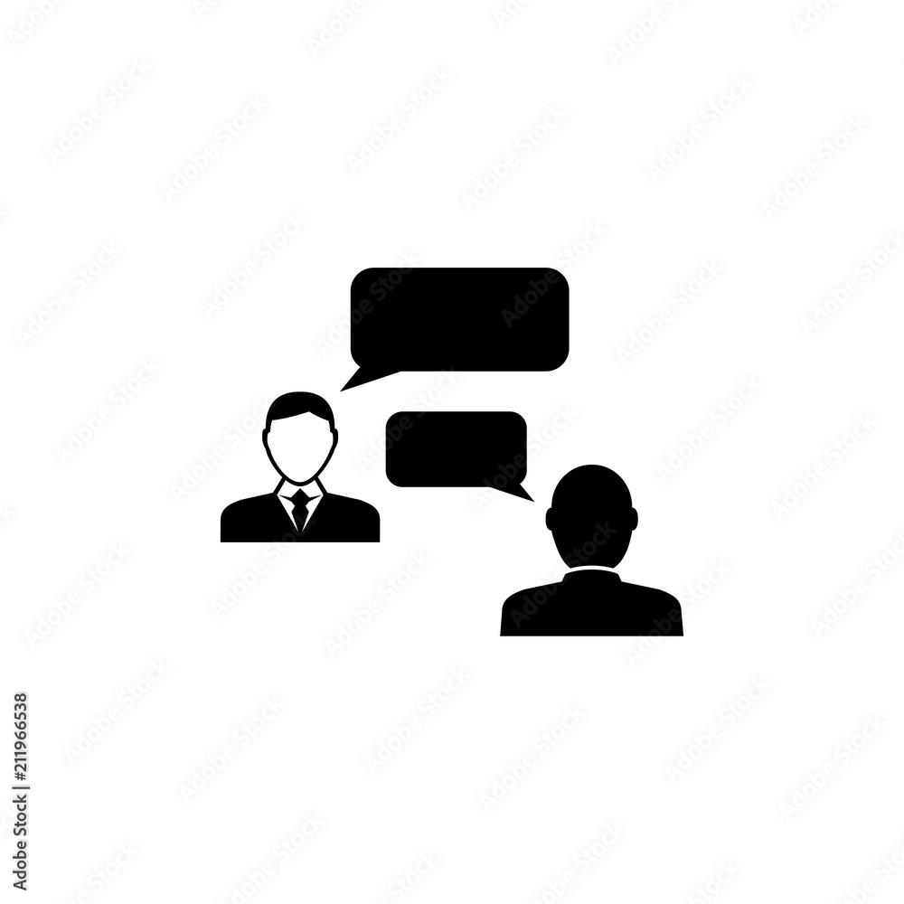 Speaking People, Talking Chat. Flat Vector Icon illustration. Simple ...