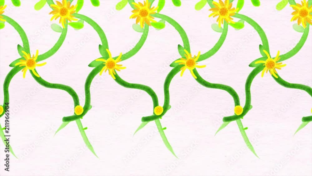 Abstract animation of the formation of flowers. Beautiful animation of ...