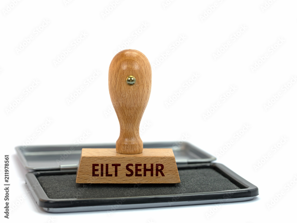 Stempel mit Aufdruck Eilt Sehr Stock-Foto | Adobe Stock