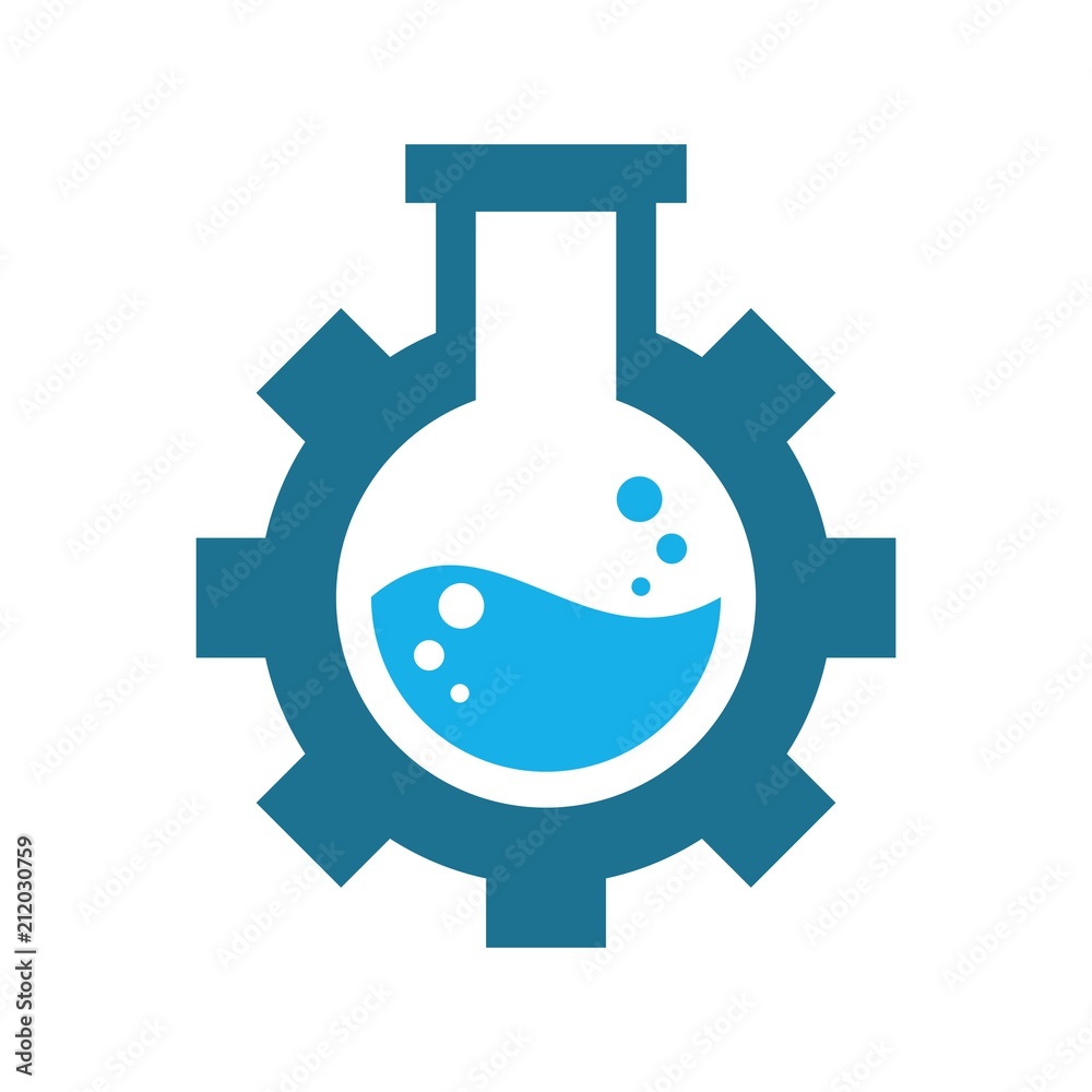 flask logo. laboratory icon. chemical symbol. vector eps 08. Stock ...
