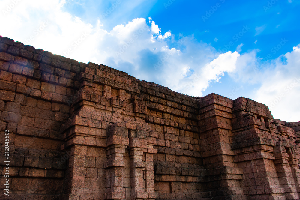 The Pyramid remains in Thailand made of laterite bricks at Kao klang ...