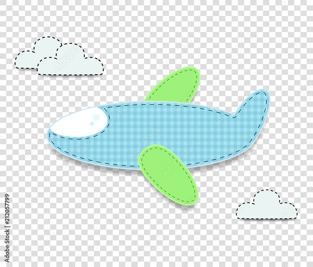 baby boy vector clip art airplane element for scrapbook Stock Vector ...