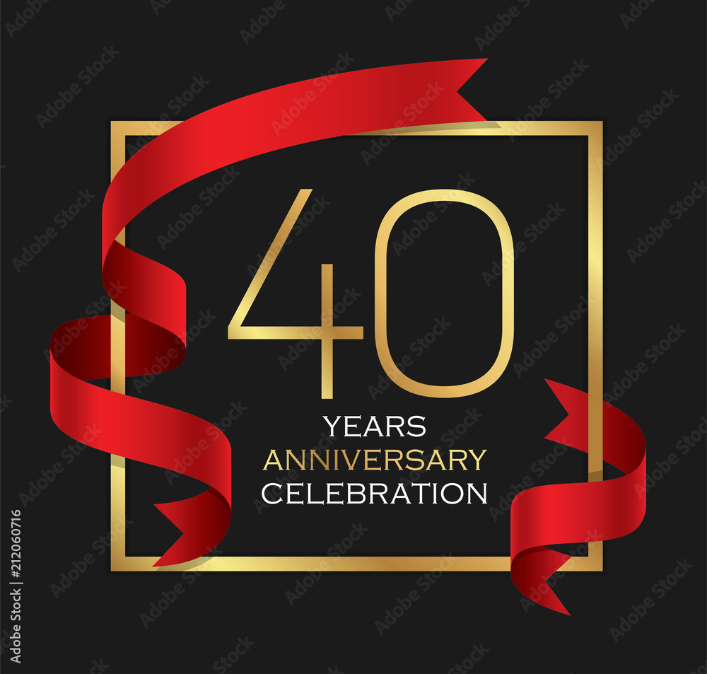 40th years anniversary celebration background Stock Vector | Adobe Stock