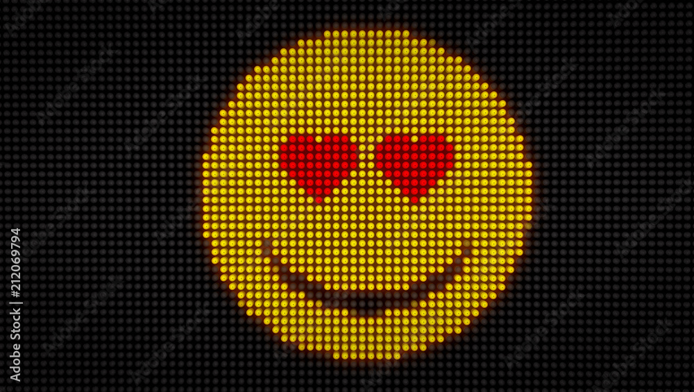 Emoticon love LED Stock Illustration | Adobe Stock