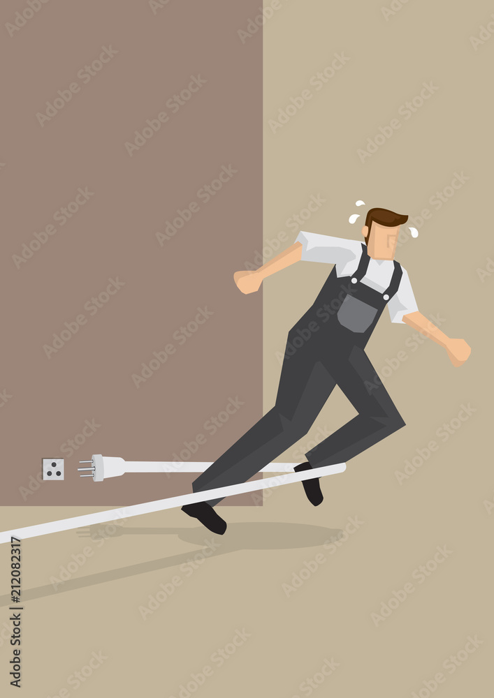 Tripping Accident Vector Illustration Stock Vector | Adobe Stock