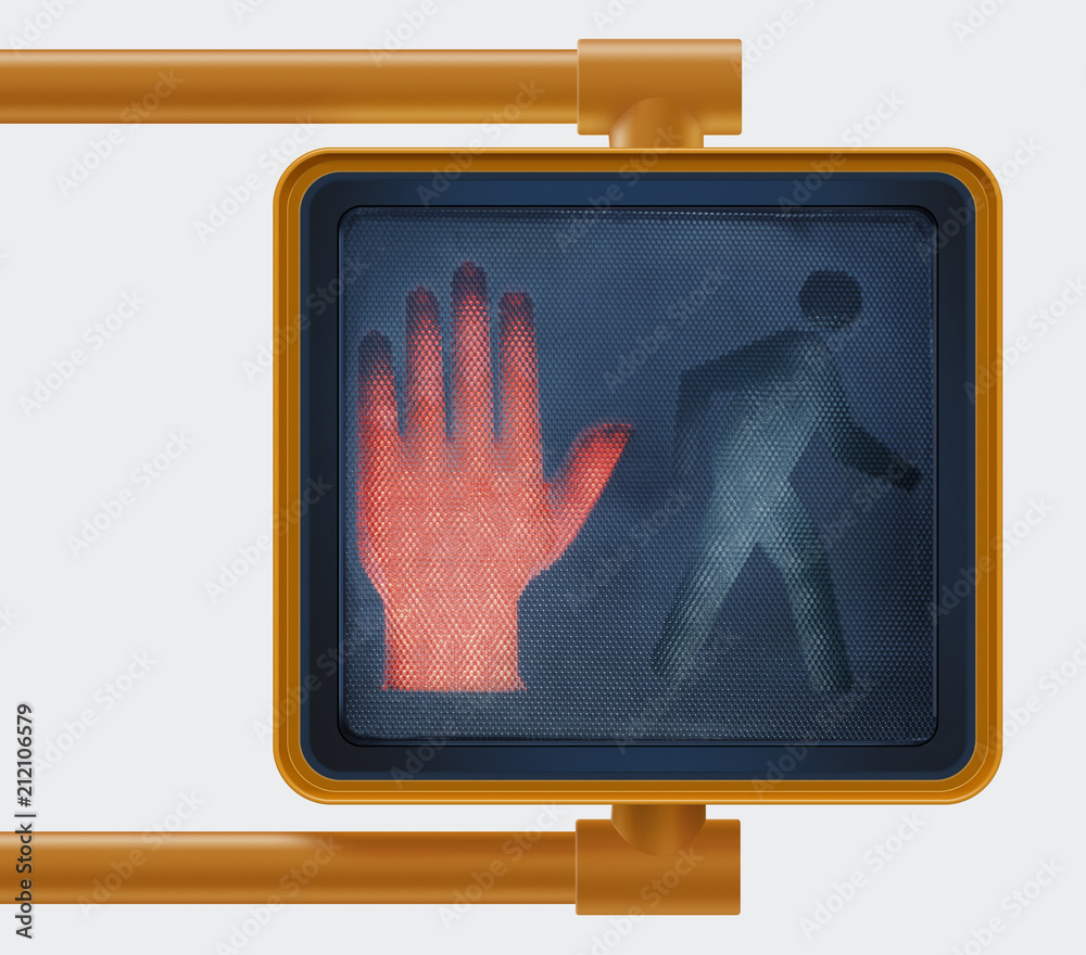 Dont Walk Hand Symbol