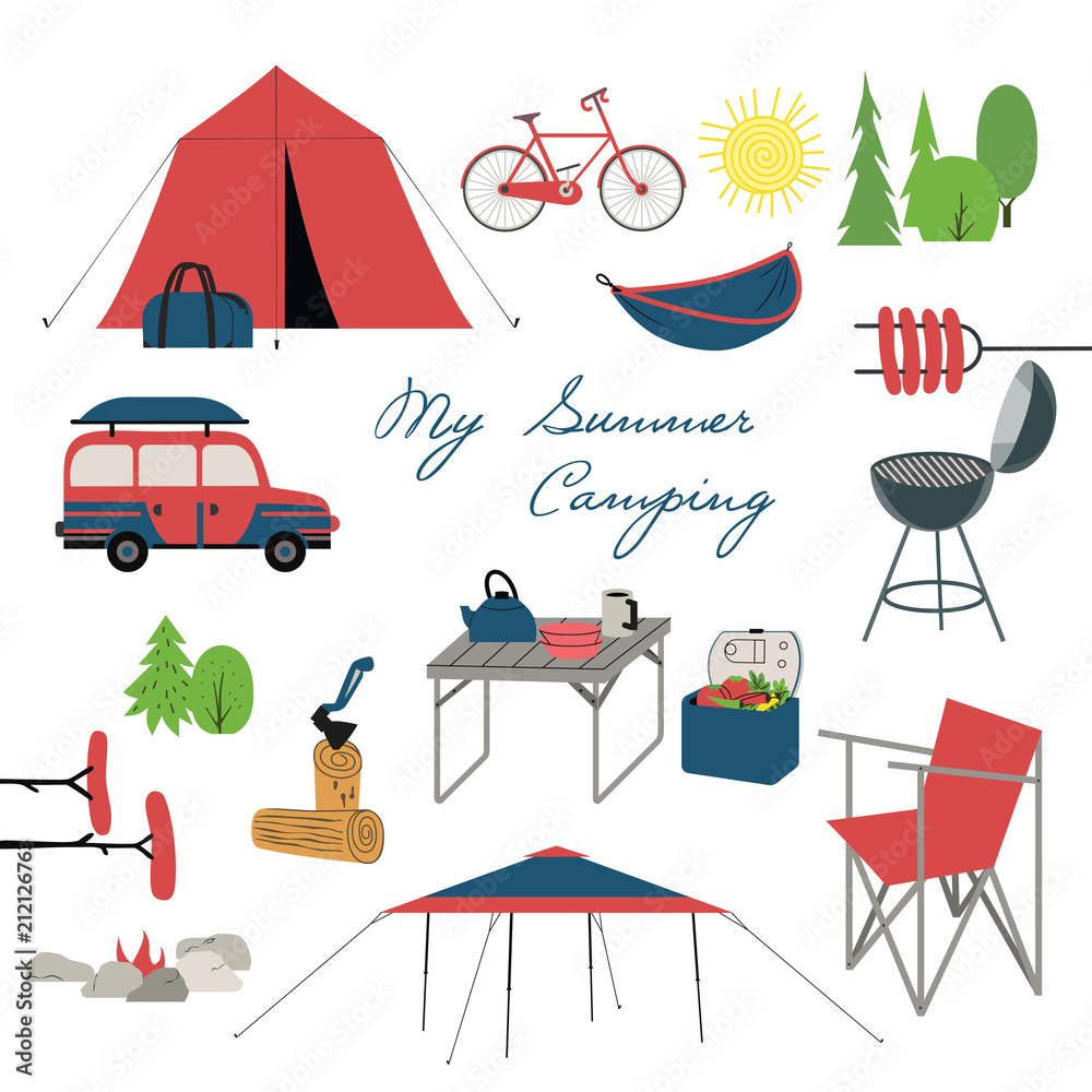 Cartoon Camping Equipment