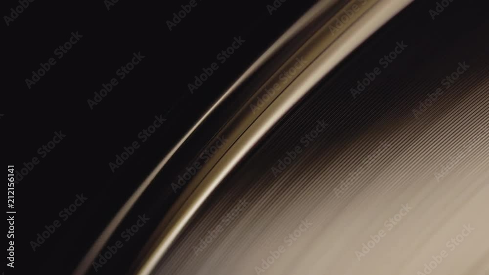 Vidéo Stock Macro Shot Of The Rotating Edge Of A Vinyl Record Surface ...