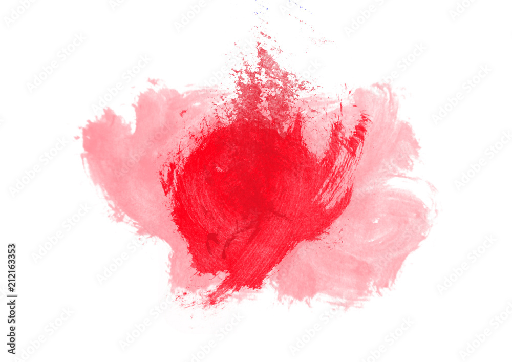 watercolor paint red strokes brush stroke color texture with space for ...
