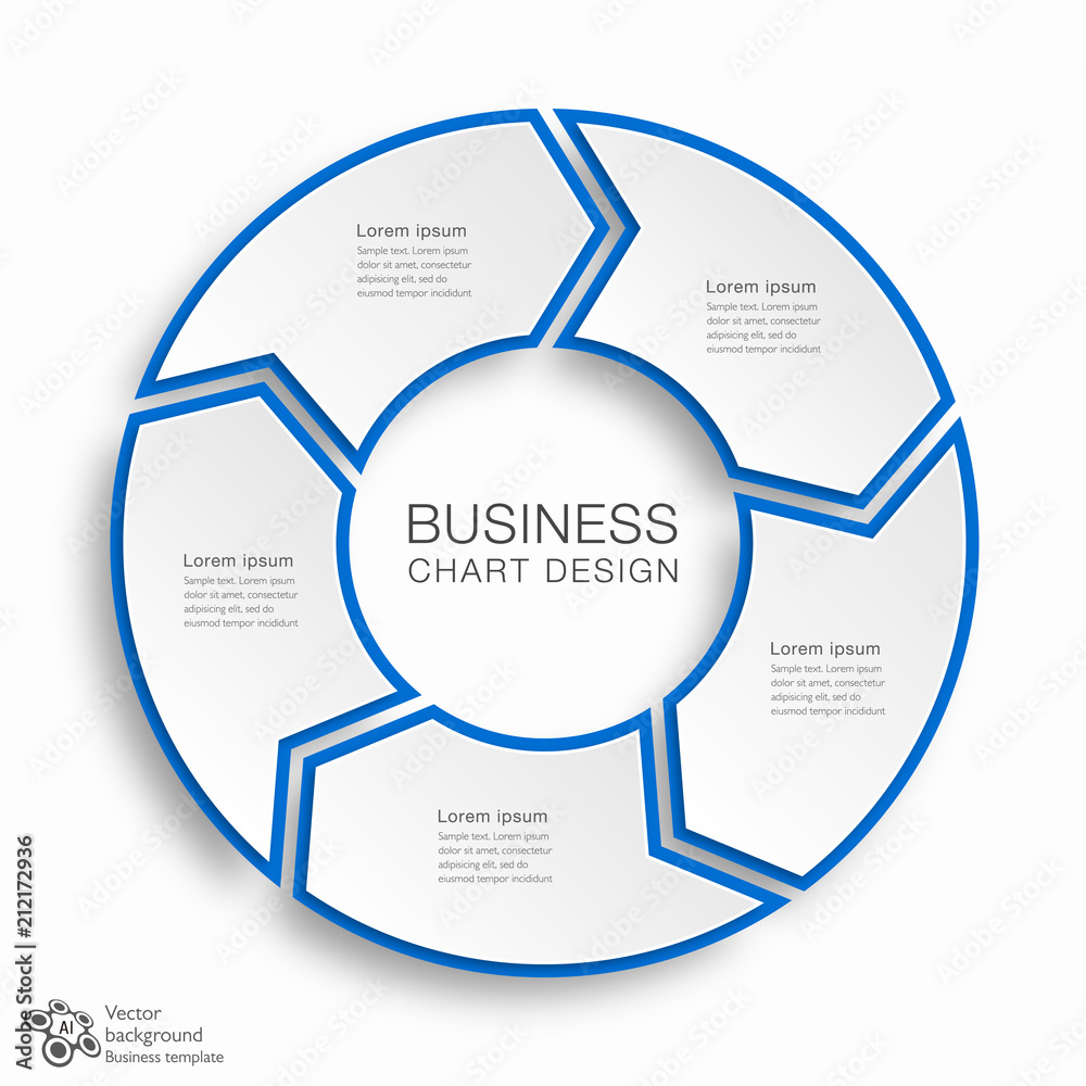Business Chart Design 5-Step #Vector Graphics Stock Vector | Adobe Stock