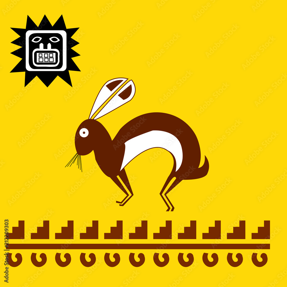 Hare and sun. Ethnic patterns of Native Americans: the Aztec, Inca ...