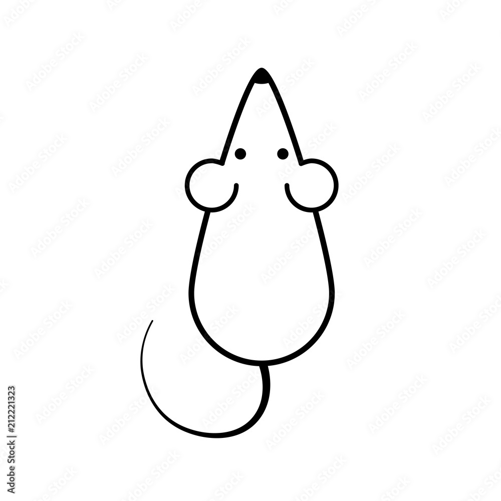 Mice vector icon outline Stock Vector | Adobe Stock