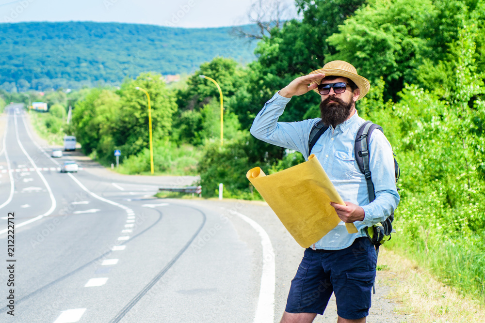 Where should I go. Expeditor looking for side of the world direction ...