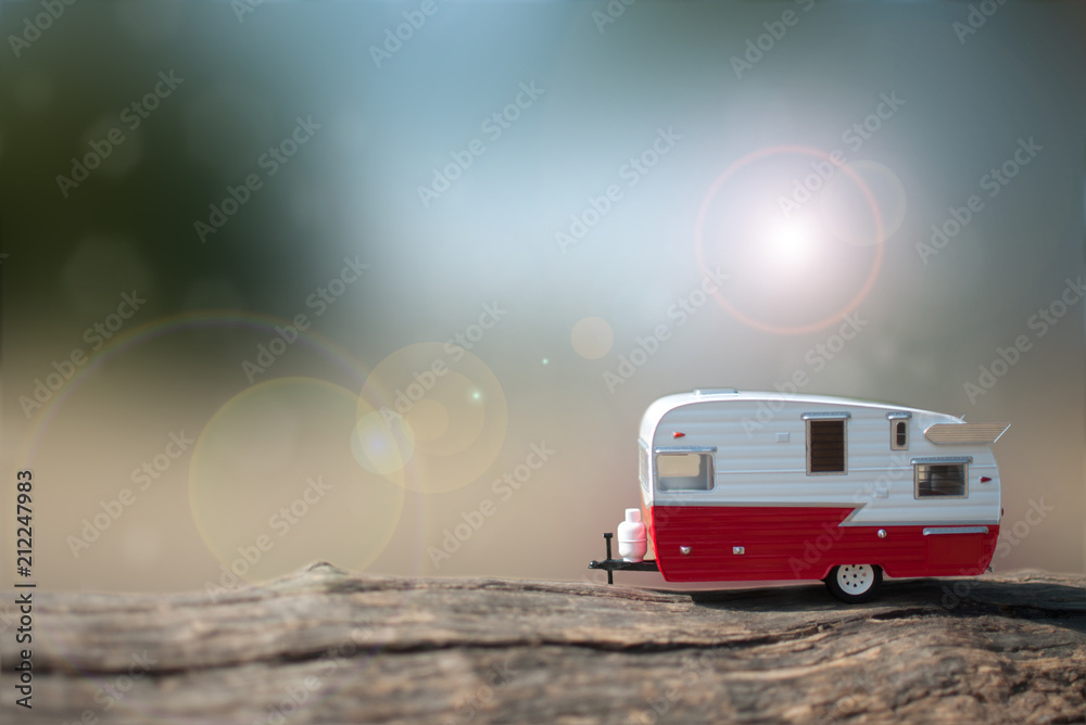 Summer camper van background Stock Photo | Adobe Stock