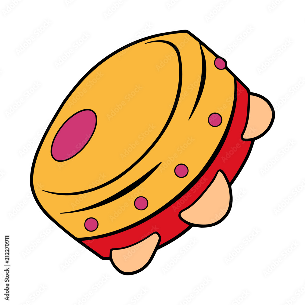 Cartoon Tambourine