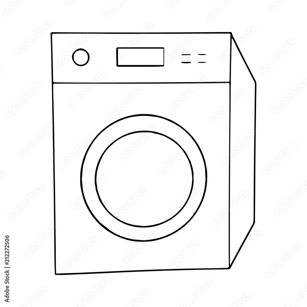Washing machine cartoon illustration isolated on white background for ...