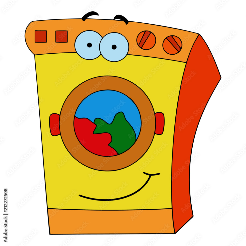 Washing machine cartoon illustration isolated on white background for ...