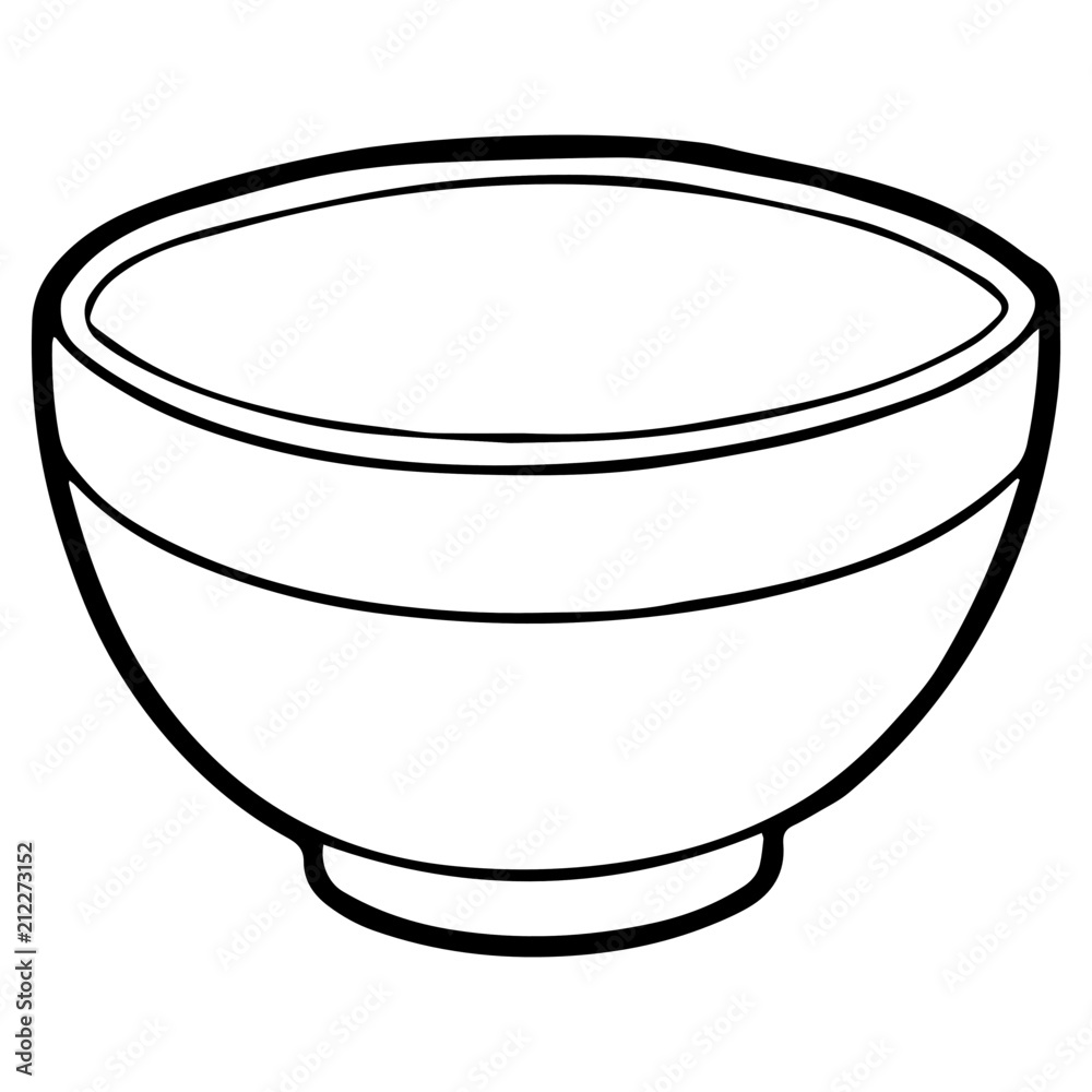 Bowl cartoon illustration isolated on white background for children ...