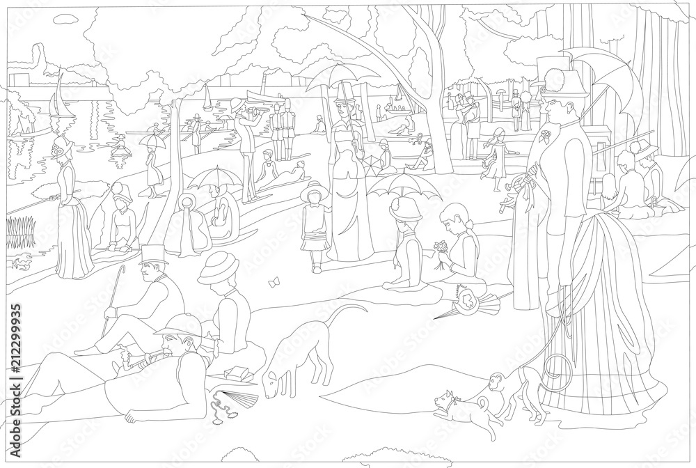 Georges Seurat Coloring Pages
