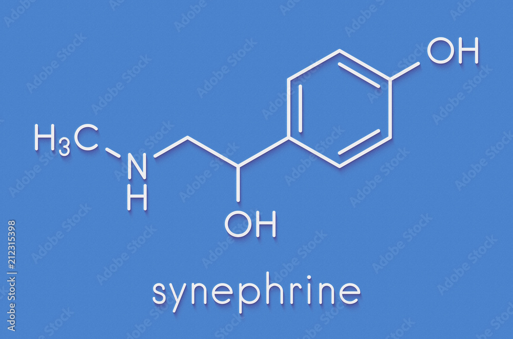 Synephrine herbal stimulant molecule. Present in several Citrus species ...