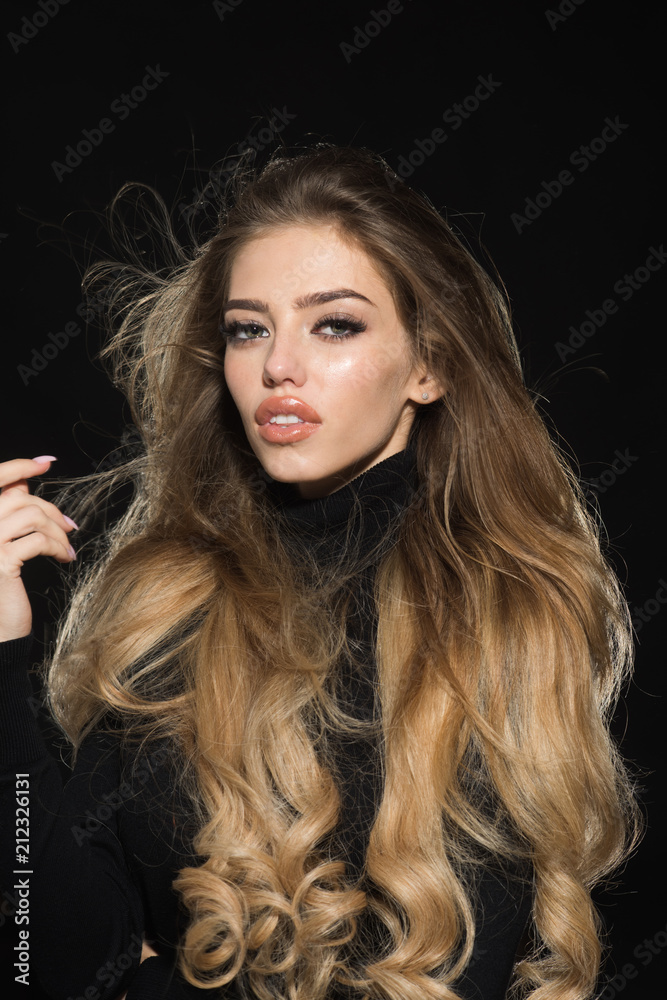 Barbershop Haircare And Health Concept Gorgeous Long Hair Romantic