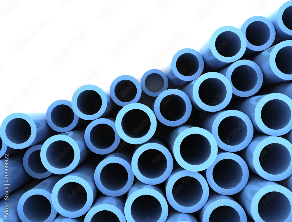 Blue pipes, illustration Stock Photo | Adobe Stock