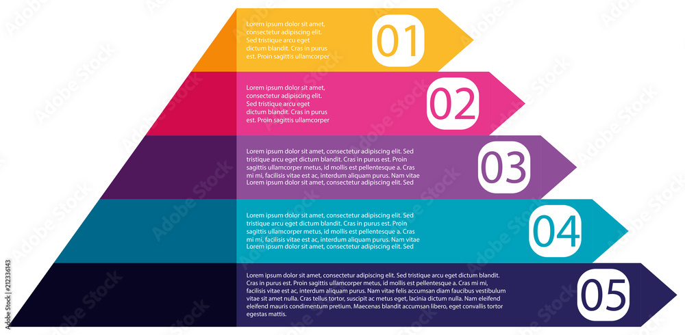 Colorful pyramid infographics diagram Stock Vector | Adobe Stock