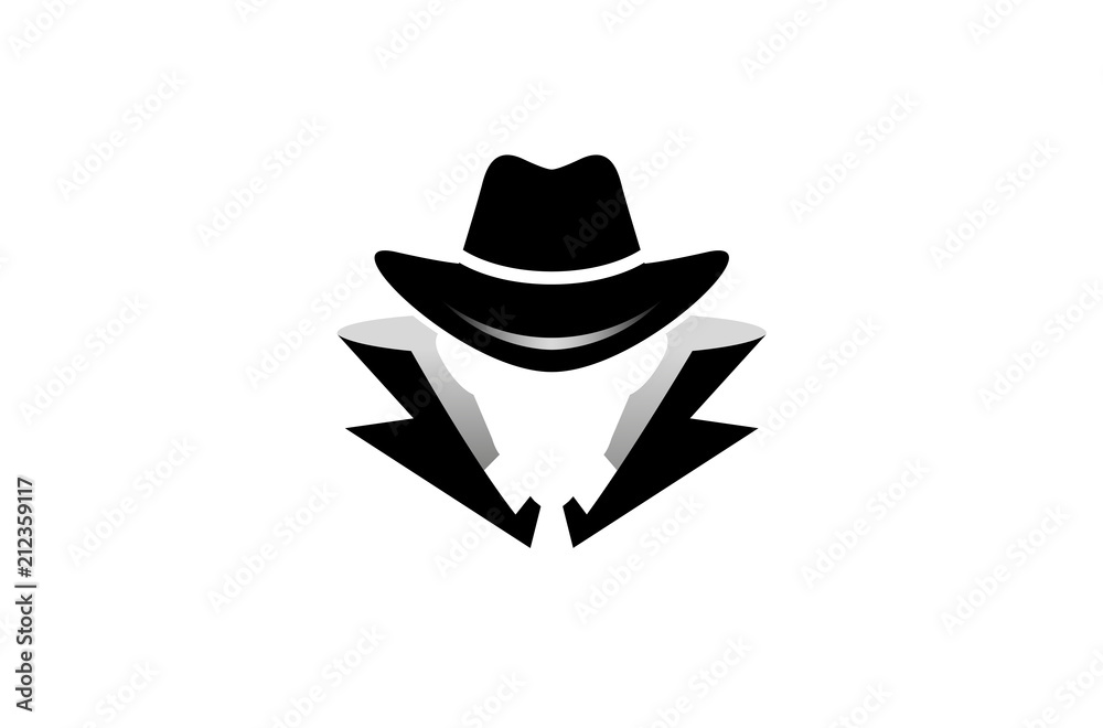 Detective Logo Design Illustration Stock Vector | Adobe Stock