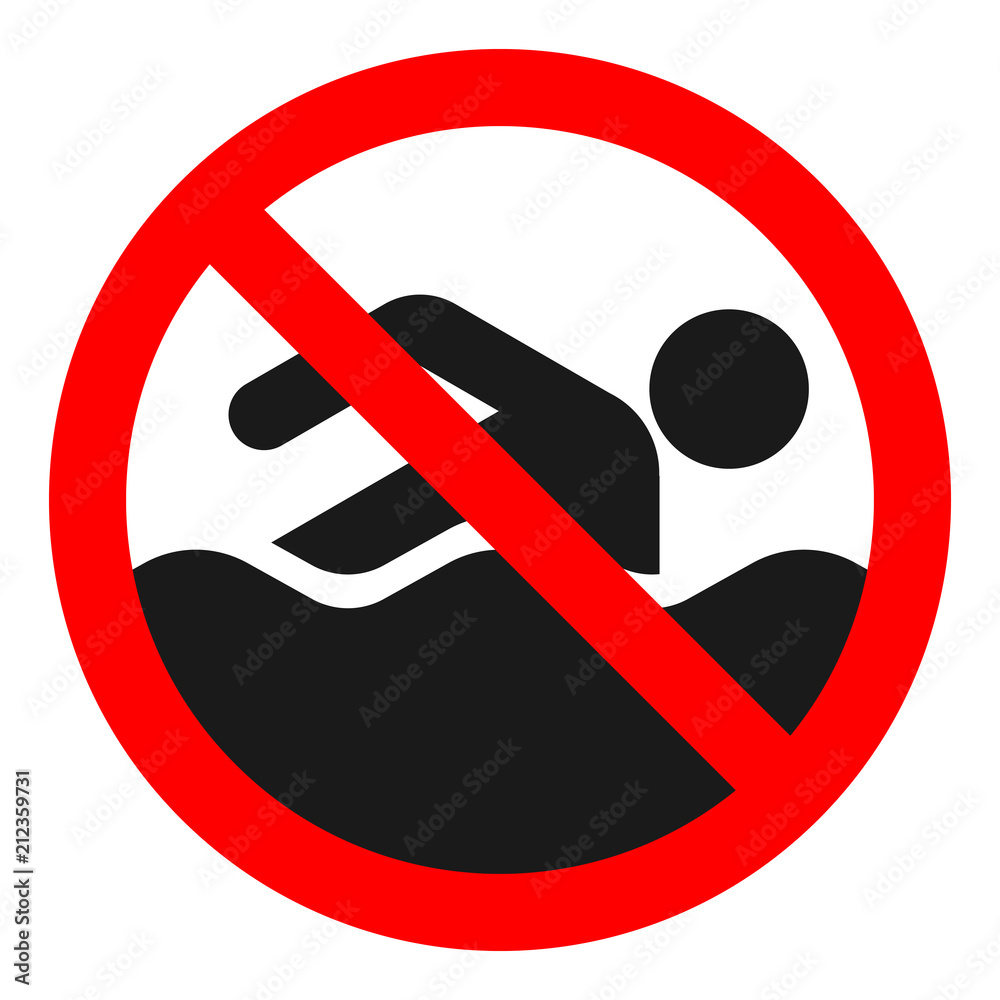DO NOT SWIM alone sign. Vector. Stock Vector | Adobe Stock