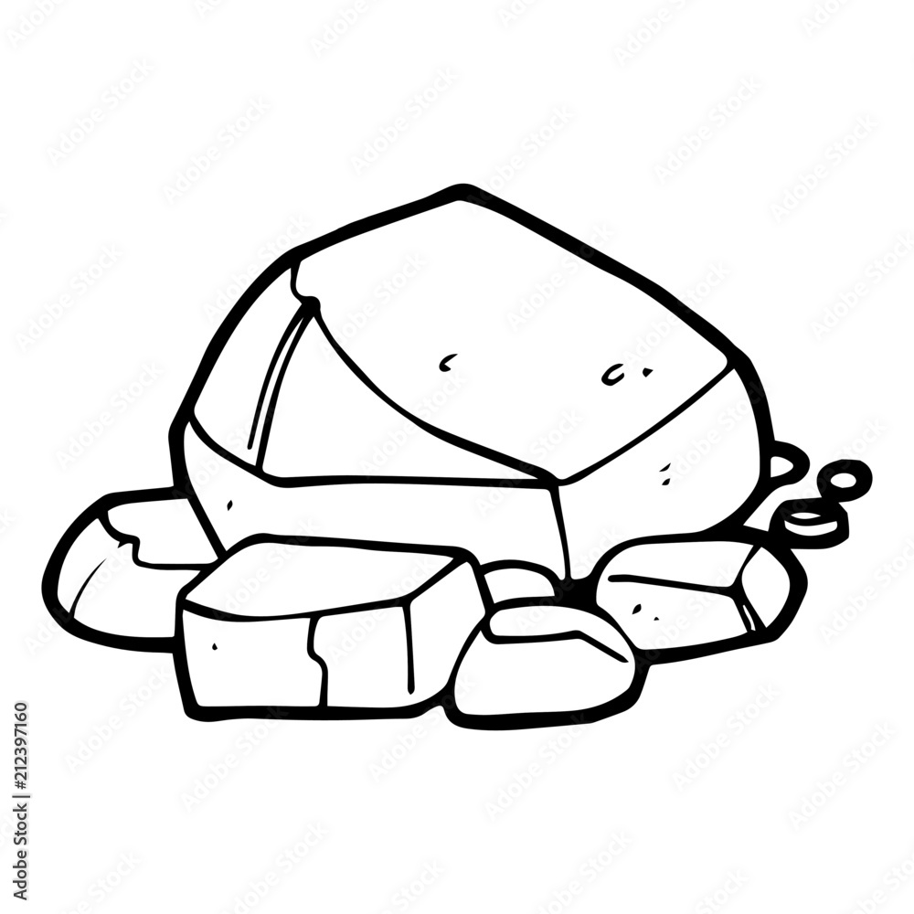 Stone cartoon illustration isolated on white background for children ...