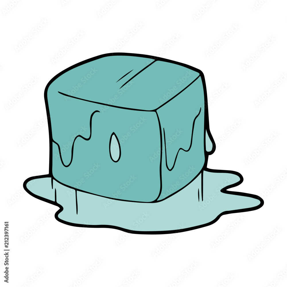Ice cube cartoon illustration isolated on white background for children ...