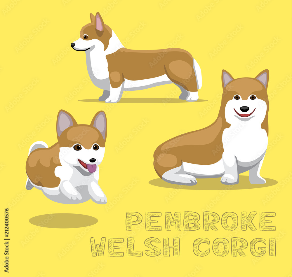 Dog Pembroke Welsh Corgi Cartoon Vector Illustration Stock Vector ...