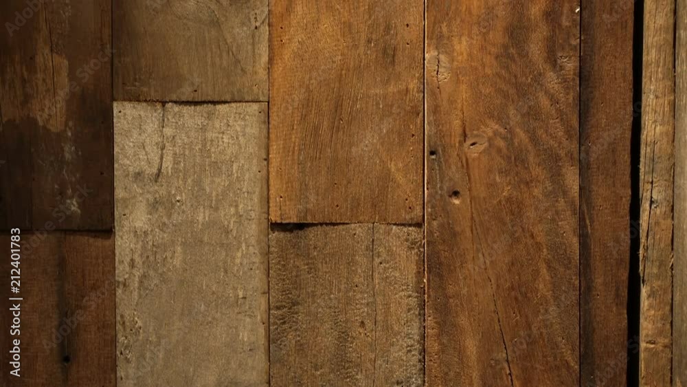 Old rustic teak wood plank door texture, old style lock video 4k Stock ...