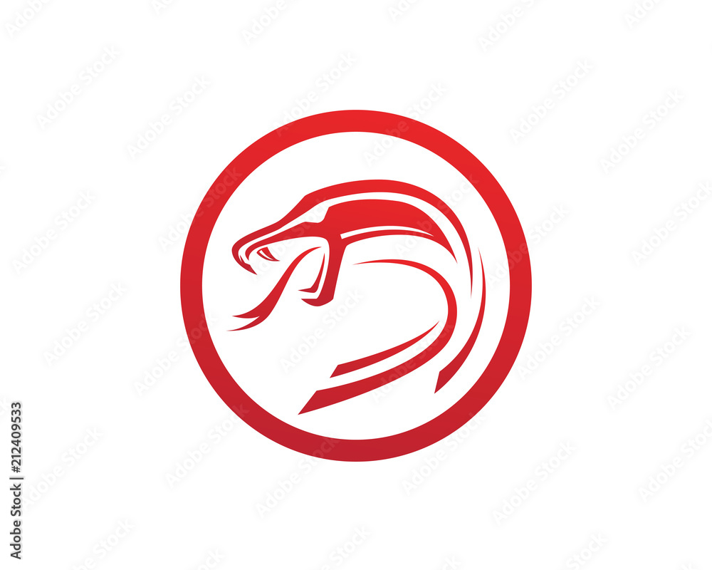viper snake logo design element. danger snake icon. viper symbol Stock ...