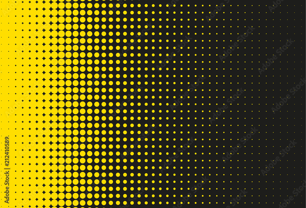 Black and yellow halftone background. Vector illustration Stock Vector ...