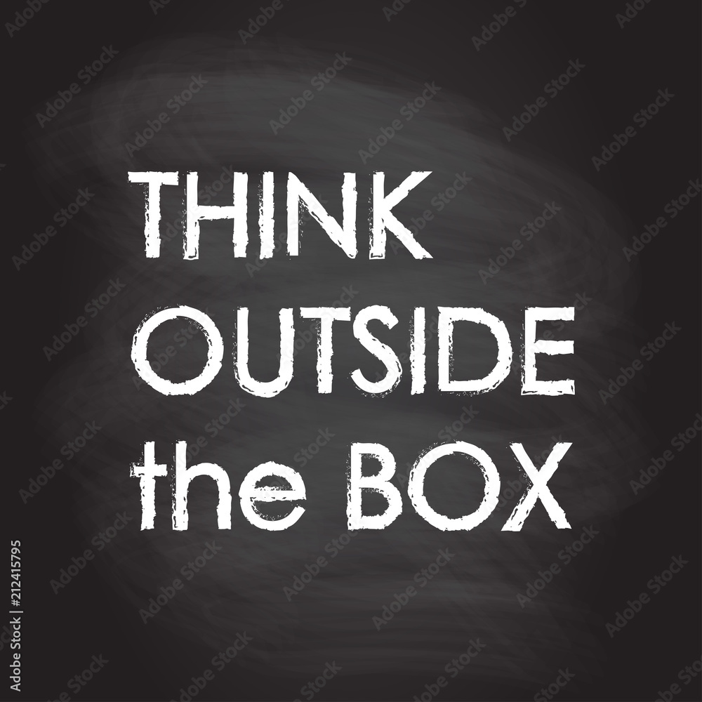 Think Outside the Box typography design, banner, motivational poster, t ...