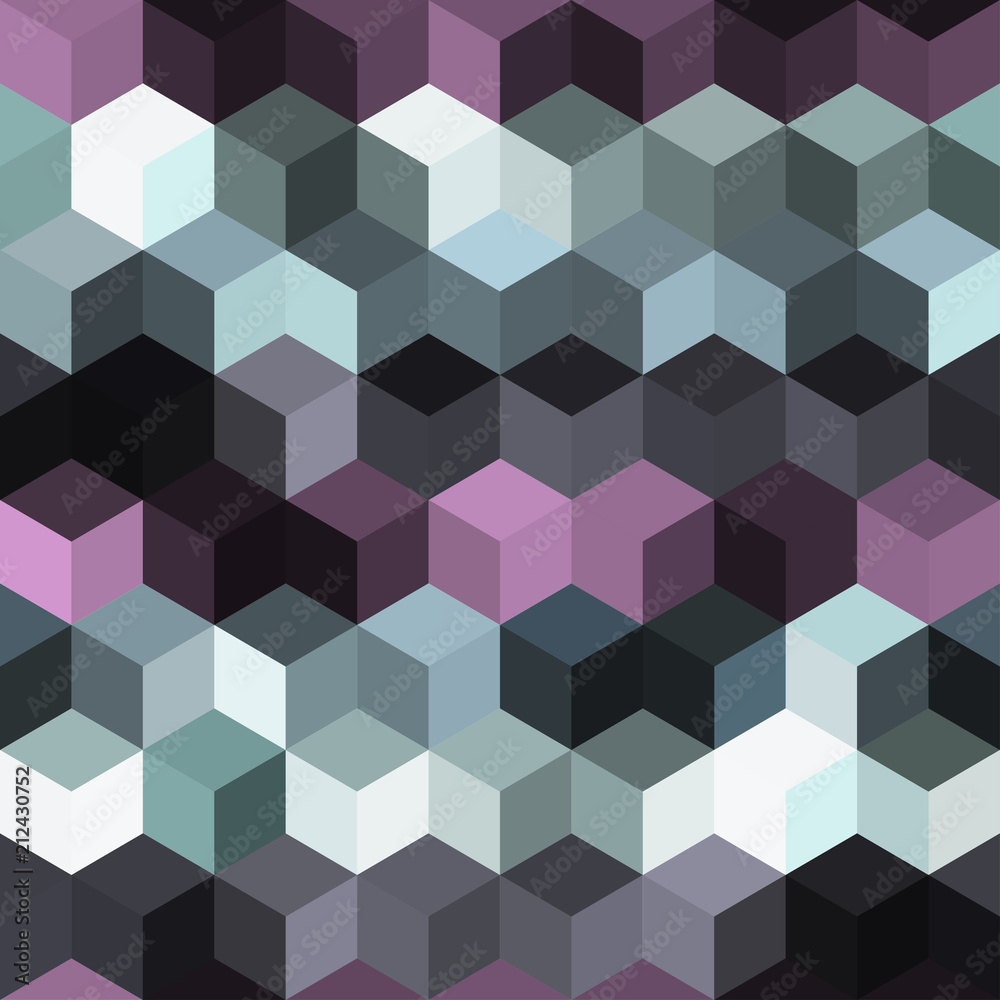 Hexagon grid seamless vector background. Minimal polygons bauhaus corners geometric design ...