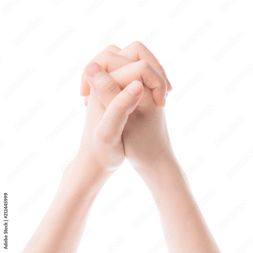 Hands clasped together for a prayer Stock Photo | Adobe Stock