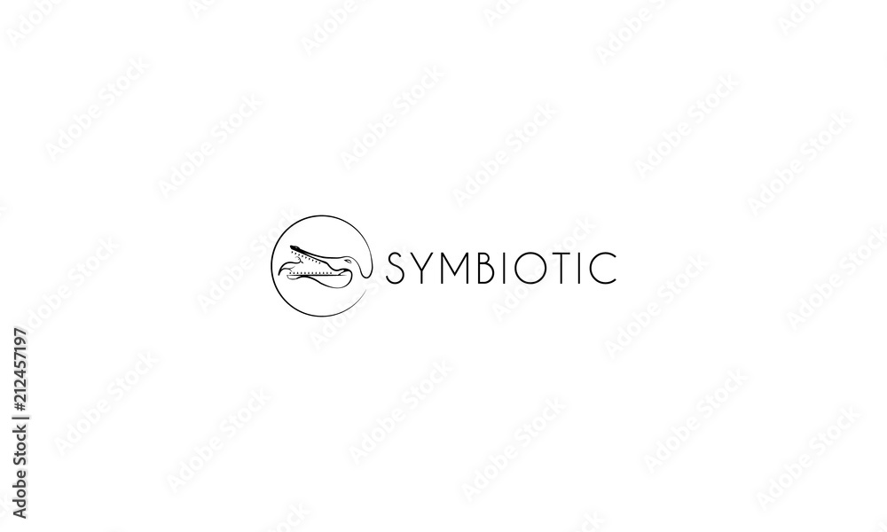 Symbiotic vector logo Stock Vector | Adobe Stock