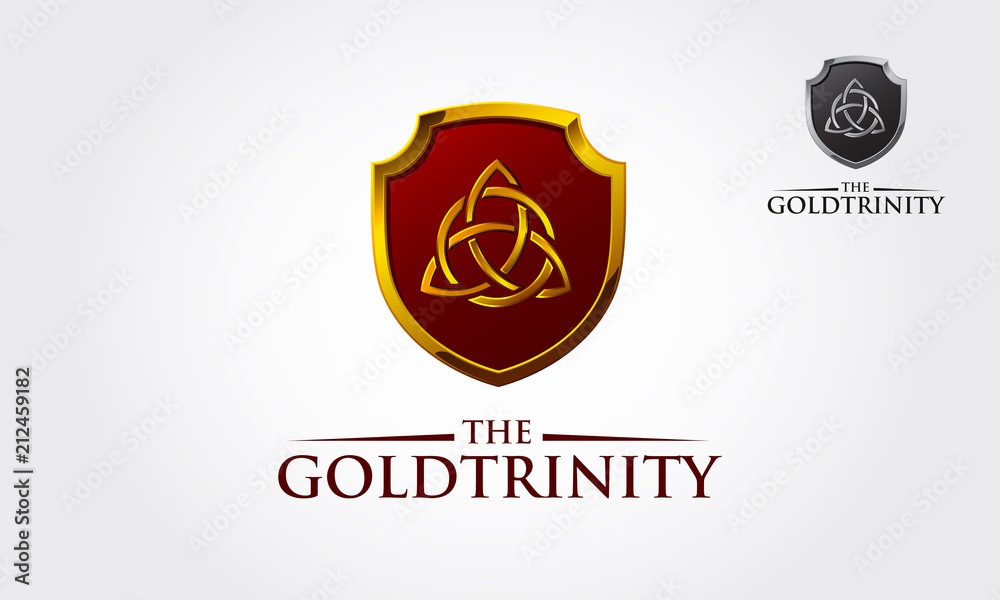 The Gold Trinity Vector Logo Illustration. This is a Celtic ornament or ...