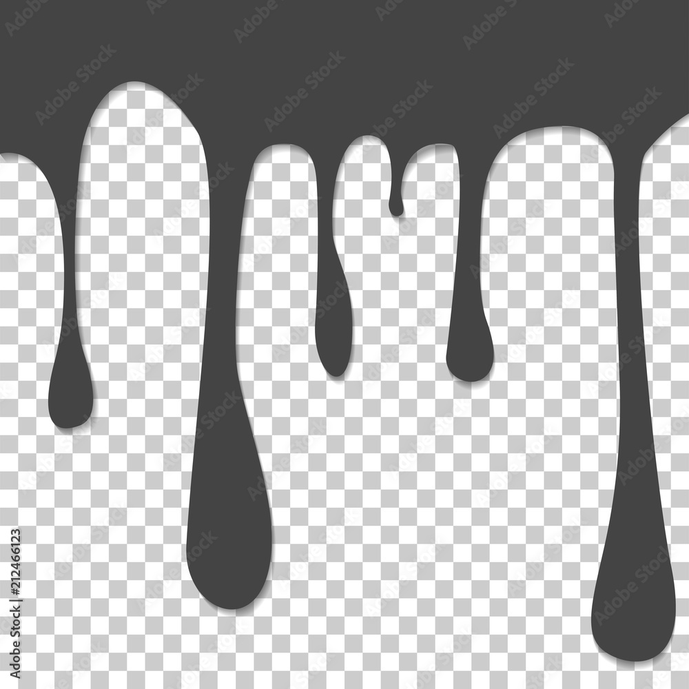 Vector illustration of a stain of paint. The dripping liquid. Paint ...