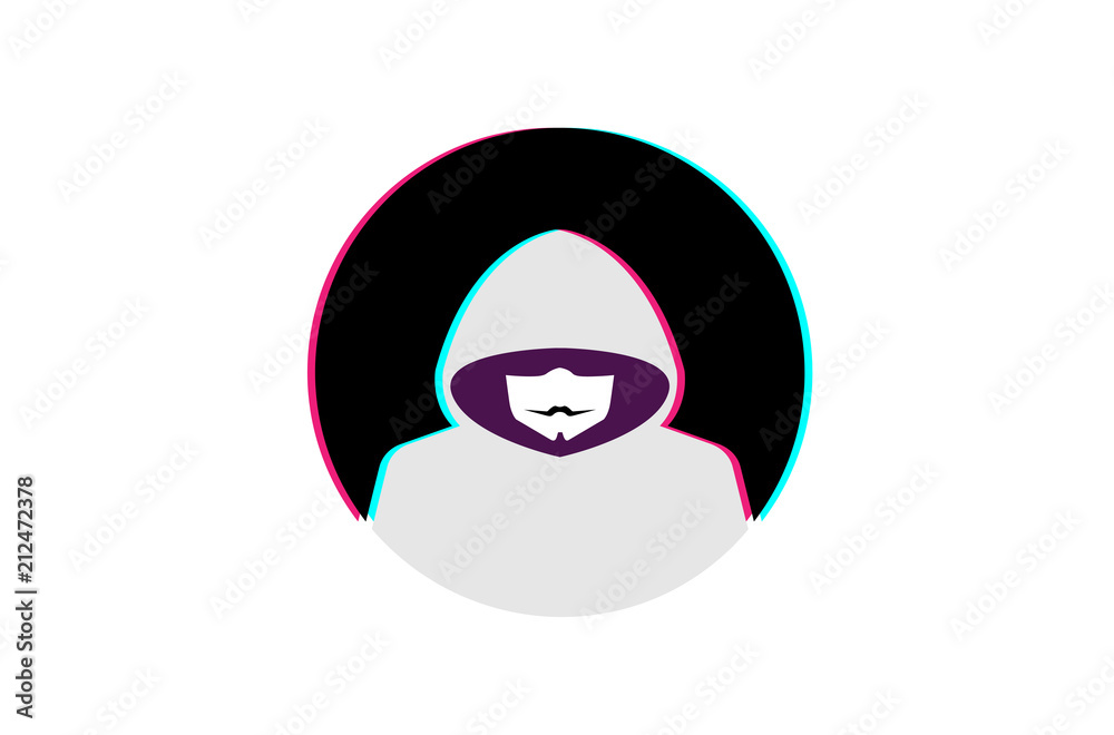 Hacker Logo Design Illustration Stock Vector Adobe Stock