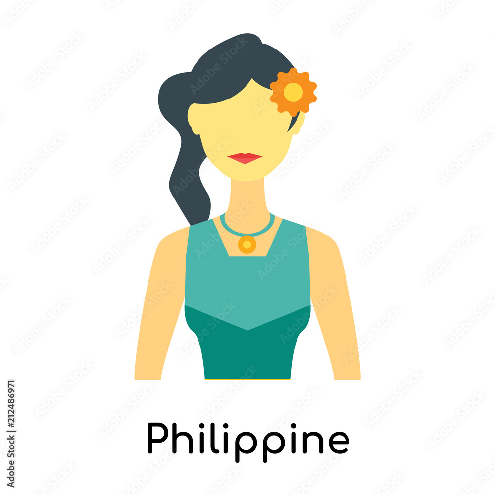 Philippine icon vector sign and symbol isolated on white background ...